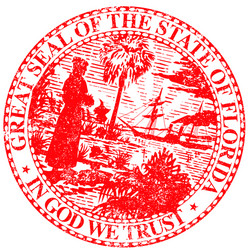 Florida state seal tribute Royalty Free Vector Image