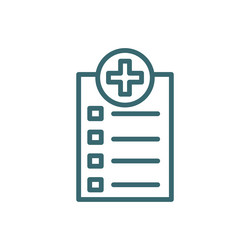 Medical checklist icon outline checklist Vector Image