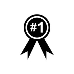 Number 1 one icon logo design for champion winner Vector Image