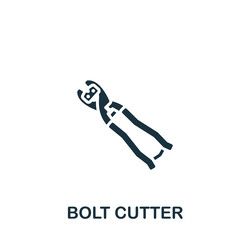 Bolt cutter icon monochrome simple sign from Vector Image