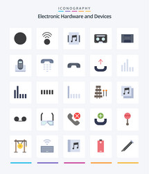 Creative devices 25 outline icon pack Royalty Free Vector