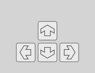 Plain square arrow icons Royalty Free Vector Image