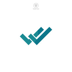 Double check mark icon symbol template Royalty Free Vector