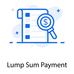 Lump sum payment Royalty Free Vector Image - VectorStock