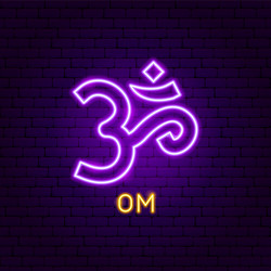 Spiritual neon sign Royalty Free Vector Image - VectorStock