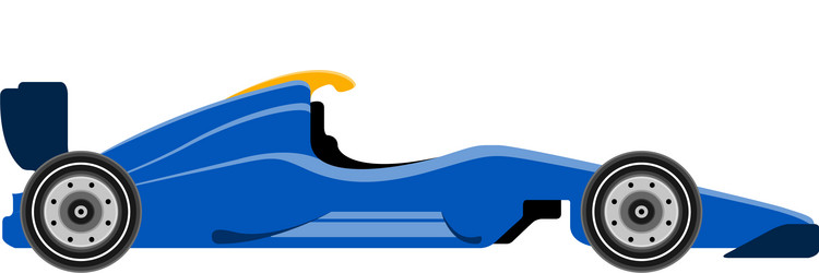 Side view a formula 1 racing car Royalty Free Vector Image
