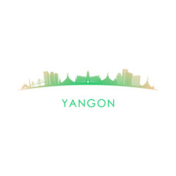 Yangon City Skyline Vector Images (73)