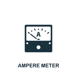 Ampere meter icon monochrome simple sign from Vector Image