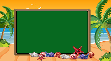 Beach Scene Border Vector Images (over 420)