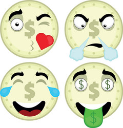 Emoticons coin cartoon Royalty Free Vector Image