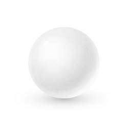 Realistic glass ball transparent shiny reflective Vector Image