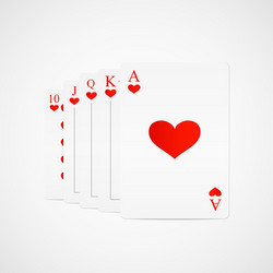 Royal Flush Hearts Vector Images (over 3,400)