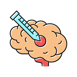 Brain stroke color icon Royalty Free Vector Image