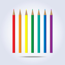 Lined rainbow colors pointer in a row Royalty Free Vector