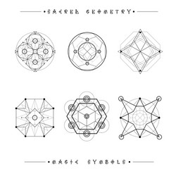 Alchemical symbols icons set Royalty Free Vector Image