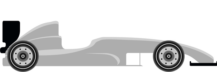 Side view a formula 1 racing car Royalty Free Vector Image