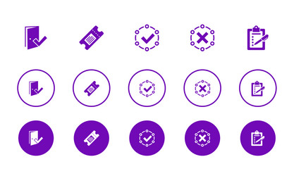 Admission ticket accepted rejected open Royalty Free Vector