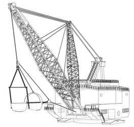 Dragline Excavator Walking Vector Images (over 130)