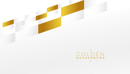 White and golden backdrop banner with geometric Vector Image