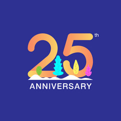 25 years anniversary celebration logotype Vector Image