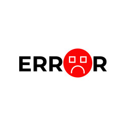 Error message icon symbol logo design Royalty Free Vector