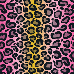 Leopard print repeat pattern design with pink Vector Image