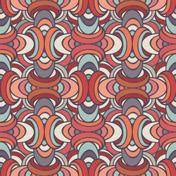 Retro colorful waves seamless pattern Royalty Free Vector