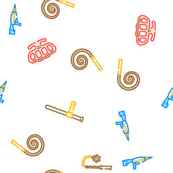 Weapon war gun military seamless pattern Vector Image