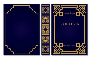 Elegant Book Cover & Spine Template Royalty Free Vector