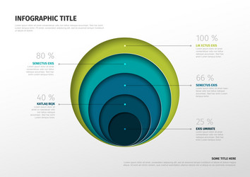 Infographic template with percentages and half Vector Image