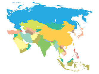 Map asia Royalty Free Vector Image - VectorStock