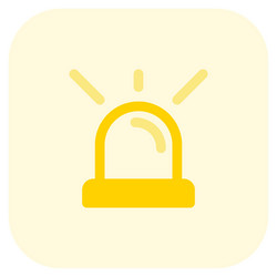 Blaring siren paired with flashing light Vector Image