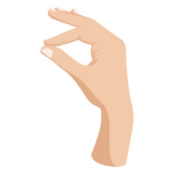 Joining thumb and index fingers hand sign stroke Vector Image