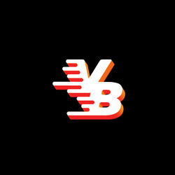 Letter vb fast speed technology modern logo design