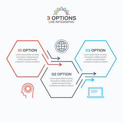 Creative infographic design template with 6 Vector Image