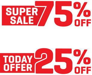 Outlet banner design Royalty Free Vector Image