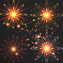 Stars are made of oval light effects glow Vector Image