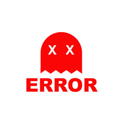 Error message icon symbol logo design Royalty Free Vector