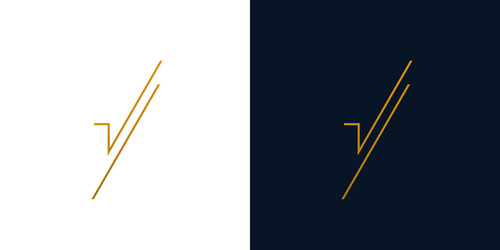 Modern and sophisticated v logo design Royalty Free Vector