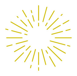 Sunburst icon star rays blast radial light Vector Image
