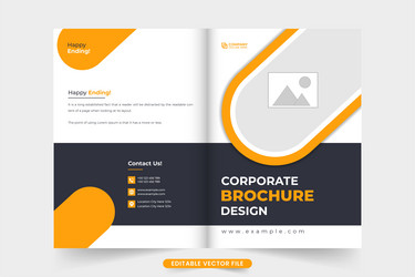 Creative company profile and magazine cover Vector Image
