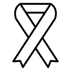 Breast cancer stroke ribbon Royalty Free Vector Image