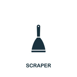Scraper icon monochrome simple sign from Vector Image