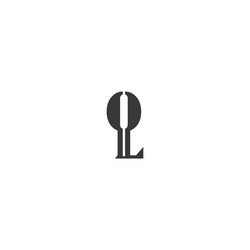 Alphabet initials logo ol lo o and l Royalty Free Vector