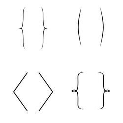 Different brackets set Royalty Free Vector Image