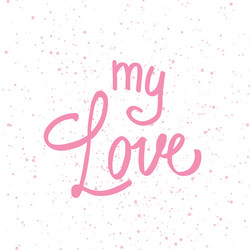 Inscription love lettering design elements Vector Image