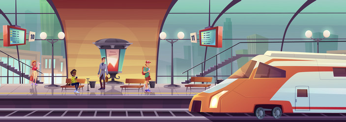 Cartoon Train Station