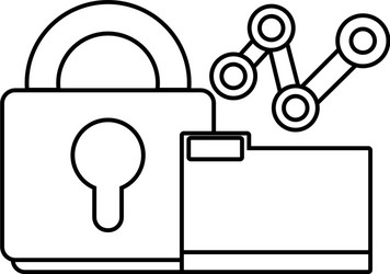 Technology computing security cartoon Royalty Free Vector