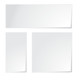 Blank white paper on transparent background Vector Image
