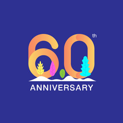 Luxury 60th birthday logo 60 years celebration Vector Image